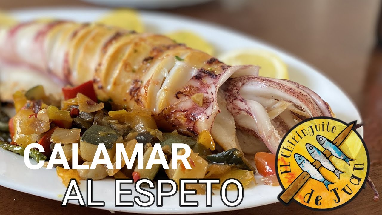 CALAMAR AL ESPETO en El Chiringuito de Juan - YouTube