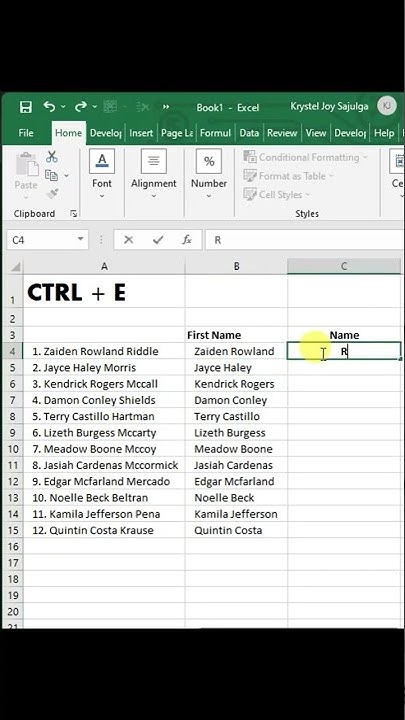 Episode 19 - Extract Names in Excel |CTRL+E - YouTube