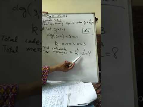 Cyclic codes example 4.3.7b - YouTube