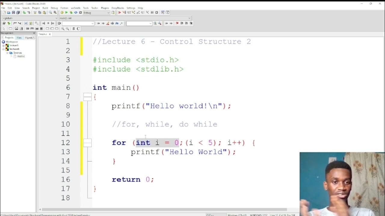 Control Structure II (Loops & Iteration) in C - For | While | Do-While | Nested Loops in C - YouTube
