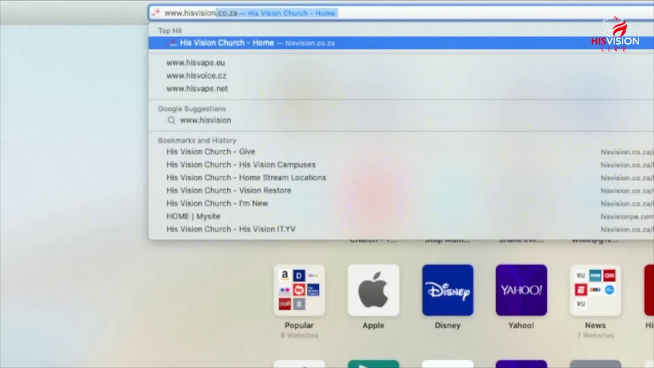 His Vision Church Live Stream - YouTube