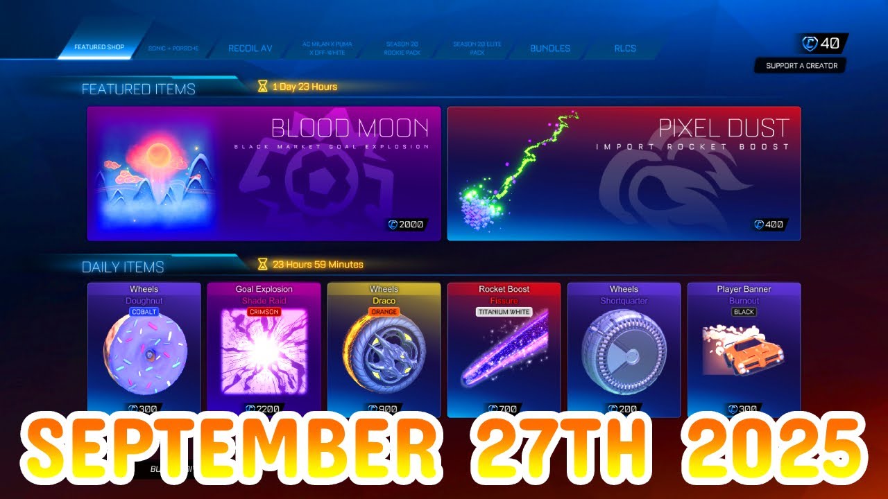 Rocket League ITEM SHOP Daily #348 (27th September 2025) - YouTube