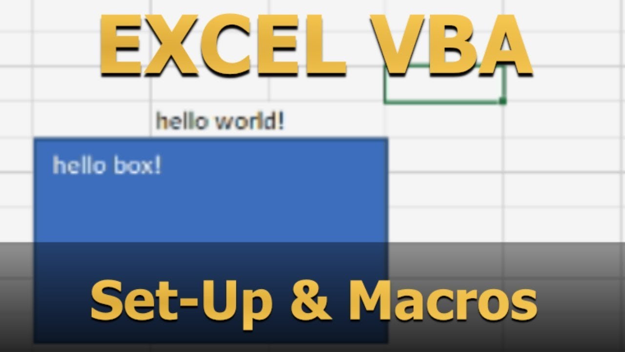 Set Up And Macros In 5 Minutes Excel Vba Tutorial 1 6080