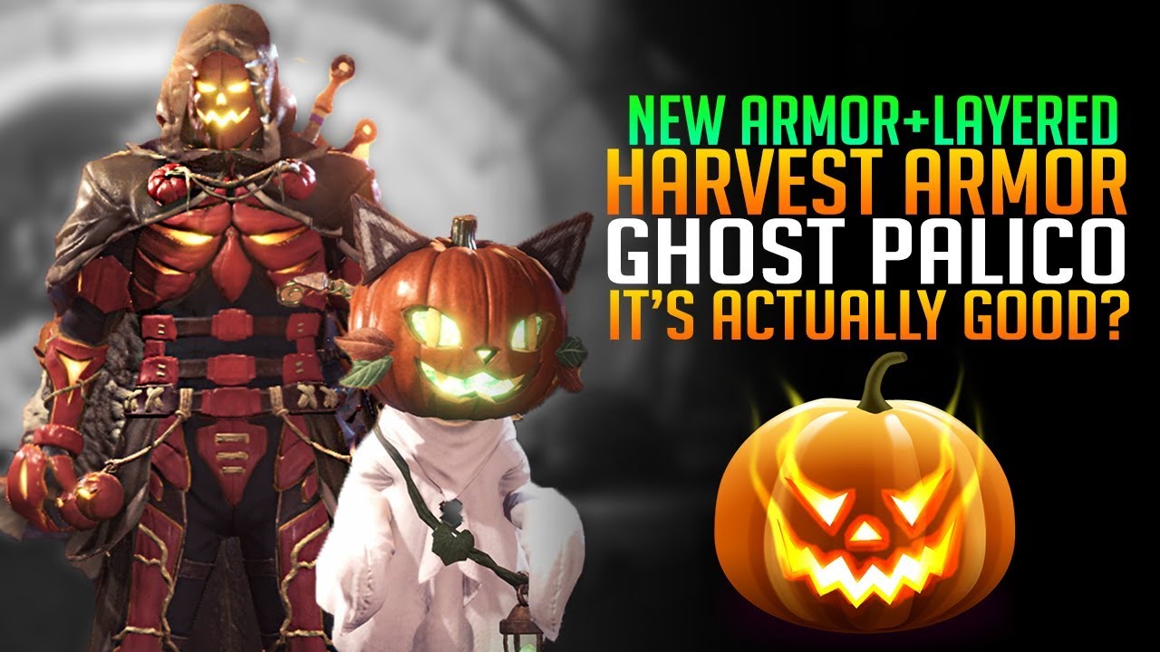 NEW Harvest Layered Armor & Palico Ghost Armor - Monster Hunter World ...