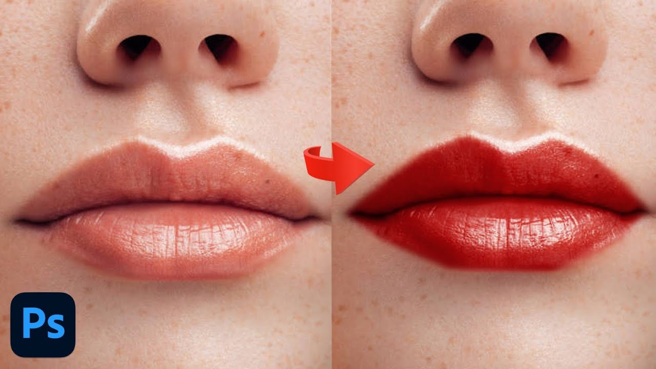 How to Add Colour to the Lips in Photoshop | Photoshop Tutorial - YouTube