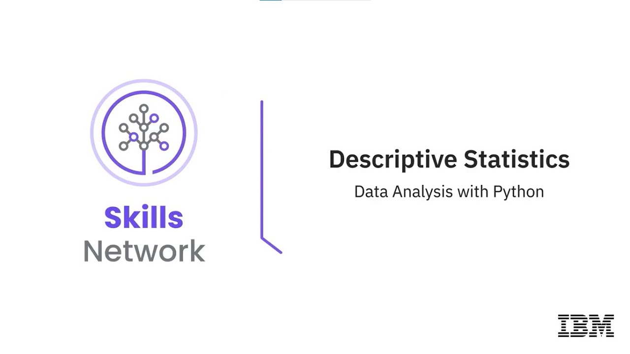[Data Analysis with Python] 14.Descriptive Statistics - YouTube