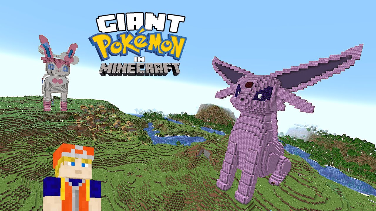Giant Espeon in Survival Minecraft! - Building Every Pokemon in ...