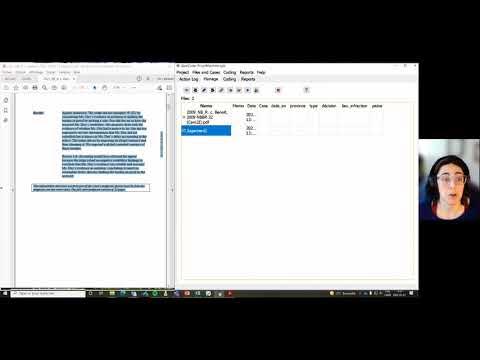 Nouveau projet sur Qualcoder : attributs, importation de documents, arbre hiérarchique - YouTube