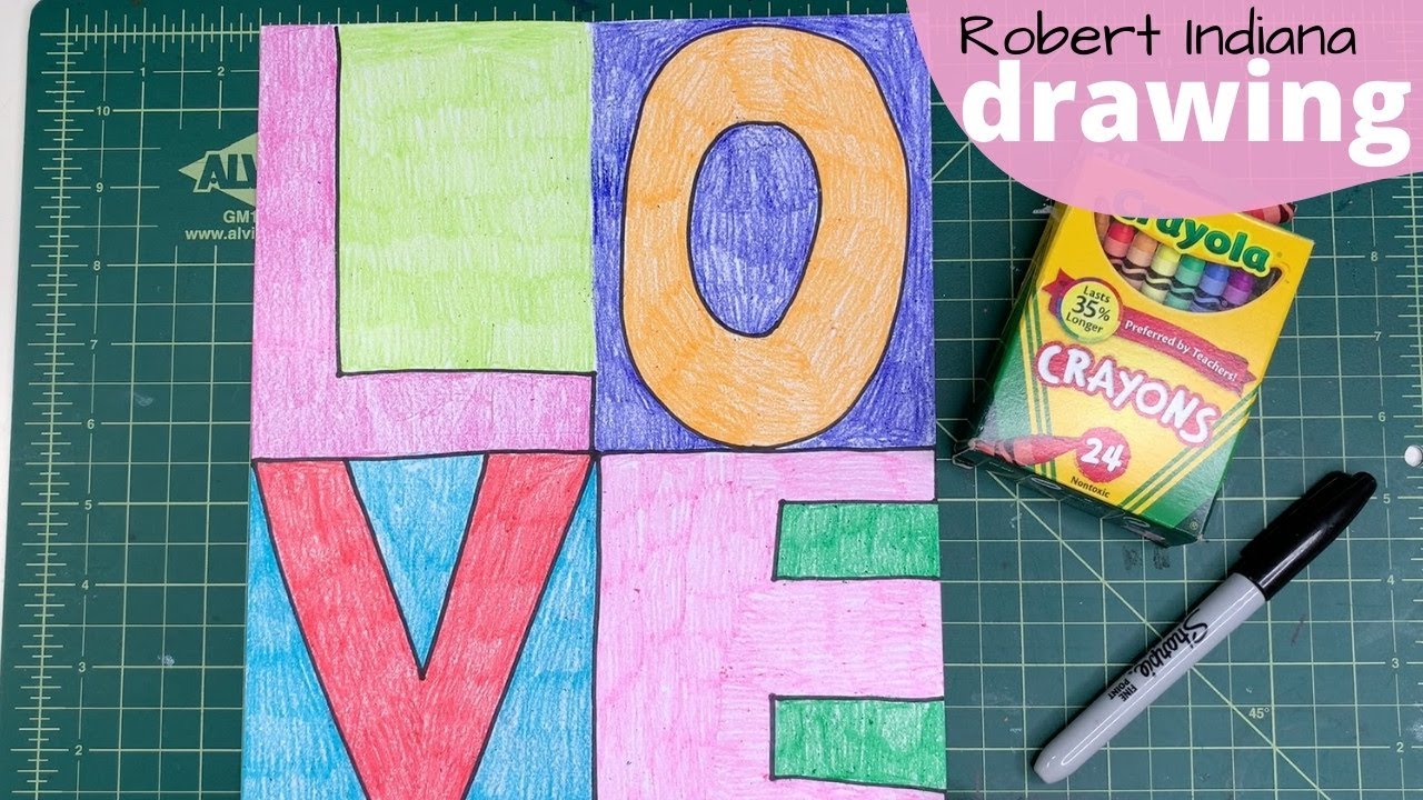 Easy Valentine LOVE Guided Drawing - YouTube