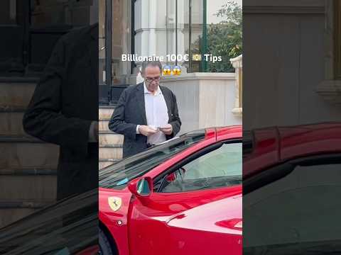 Billionaire gives 100€ to the valet😱😱 #monaco #supercars #luxury