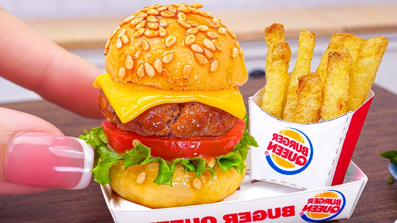 Miniature Cooking: Crafting a Tiny Burger King Whopper Meal with ASMR ...