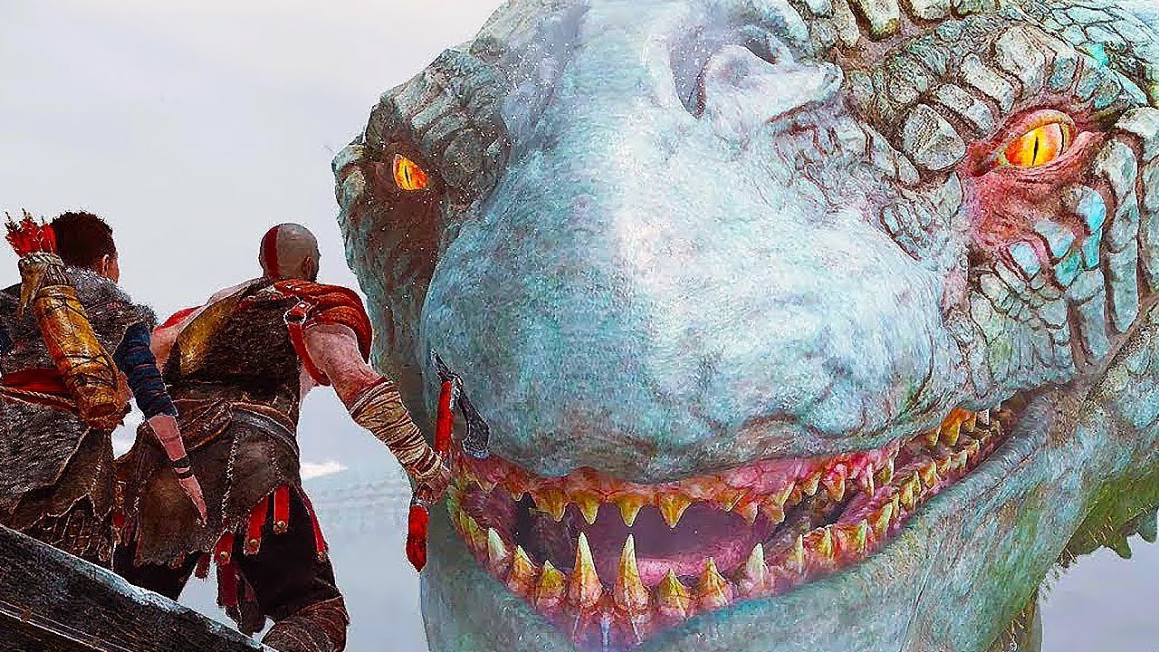 God of War 4 - Entering Serpent GIANT SNAKE (God of War 2018) 60FPS ...