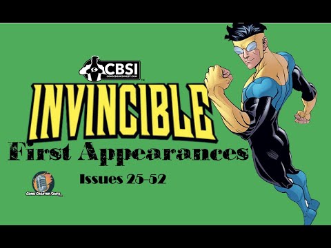 Invincible First Appearance List Issues 25 through 52 - YouTube
