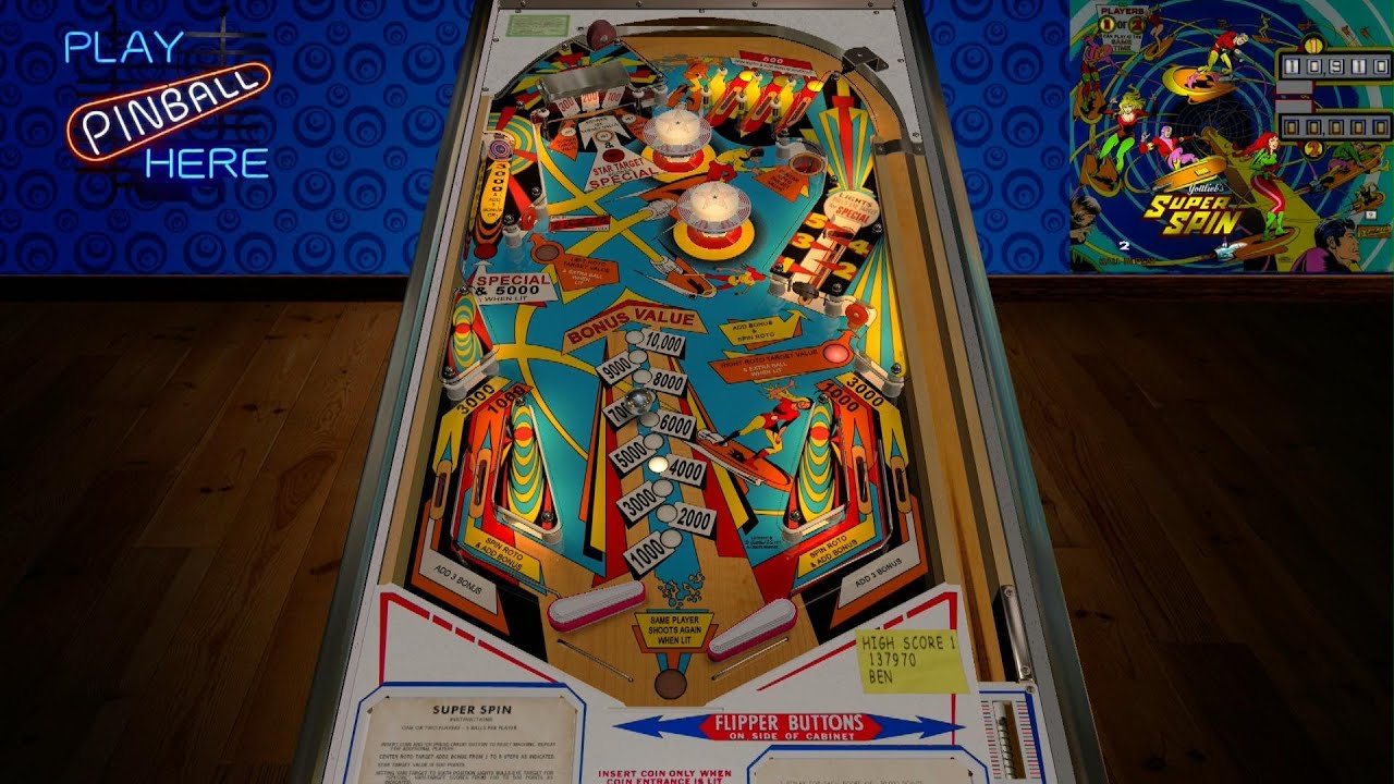 Super Spin (Gottlieb 1977) - Visual Pinball - YouTube