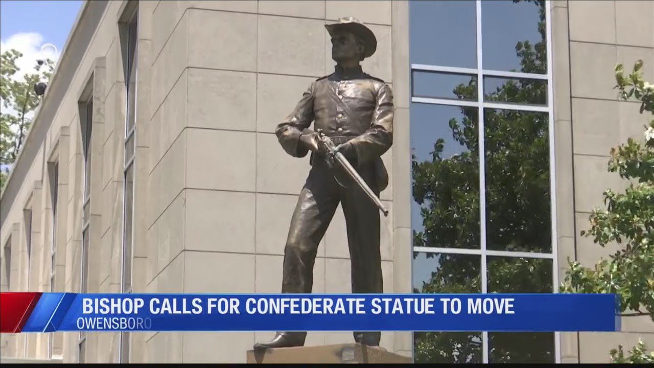 Bishop calls for Confederate statue to move - YouTube