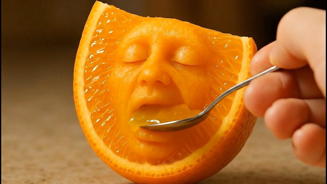 🍊Fruit Eating Itself🍇自分を食べちゃうフルーツたち🍌 #asmr #relax #relaxing #experiment ...