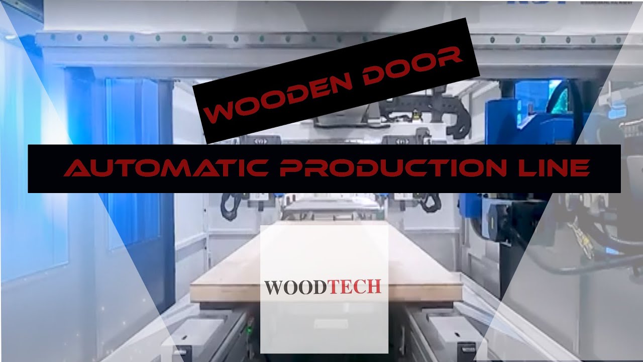 Woodtech - Wooden Door Automatic Production line #woodworking # ...