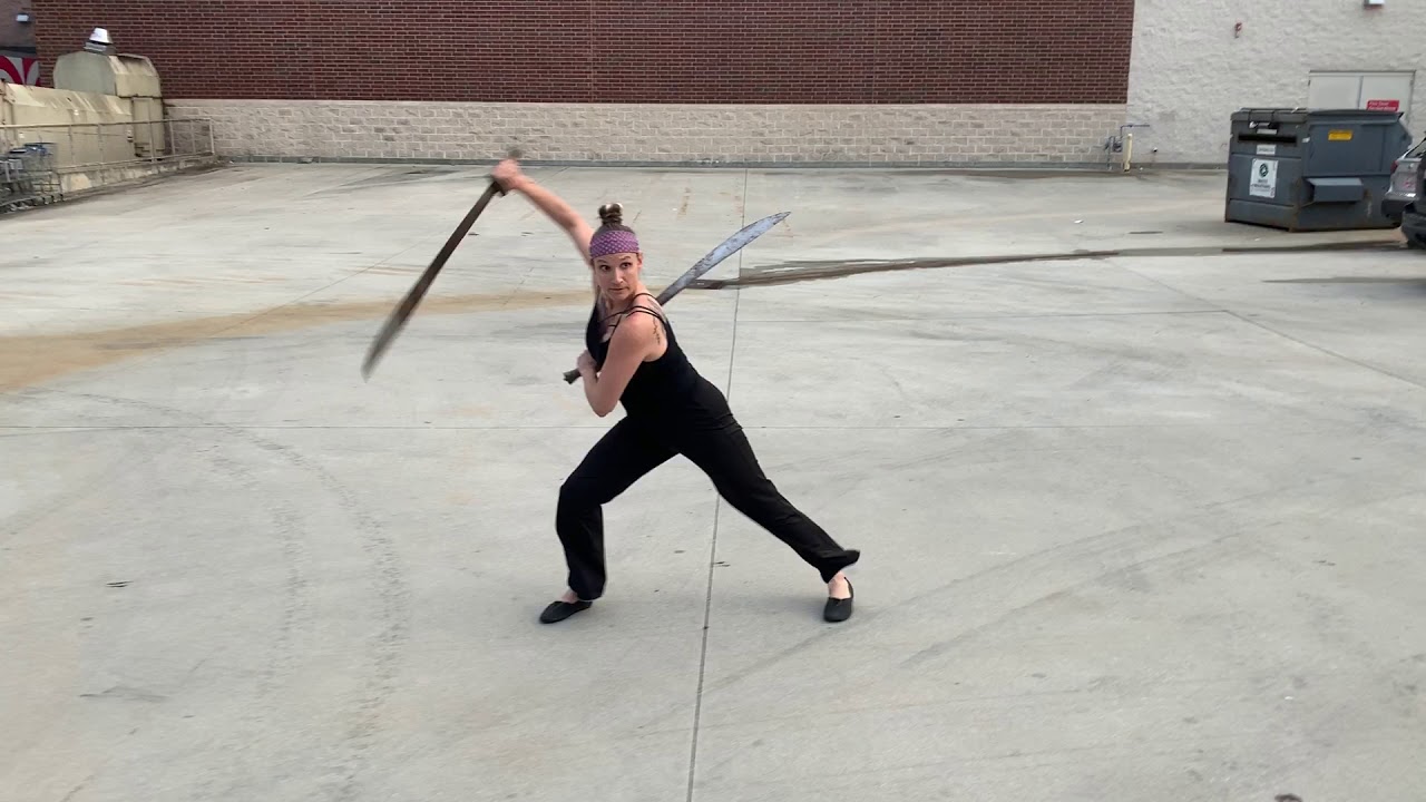 Double broadsword clip - YouTube