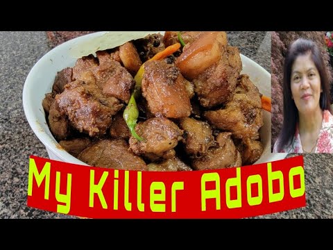 My Killer Adobo ( Ang aking pork adobo na tuyo at nagmamantika) - YouTube