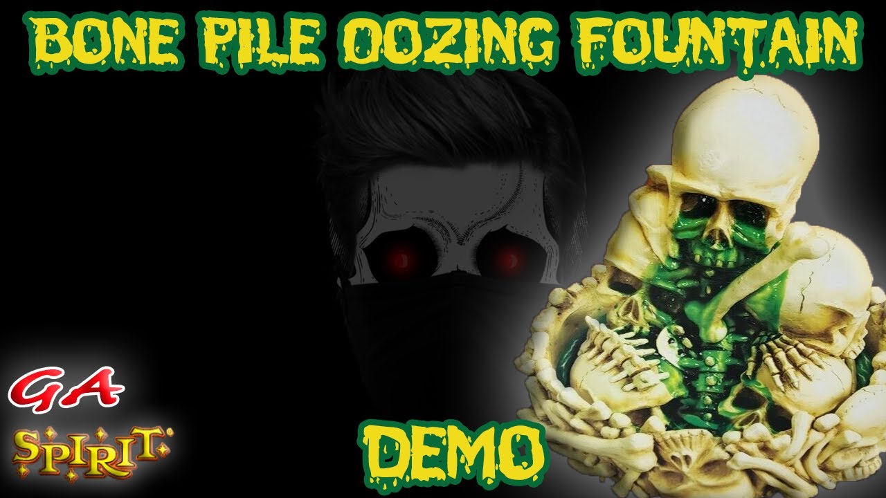 (Spirit Halloween) GA Bone Pile Oozing Fountain 2003 Demo - YouTube