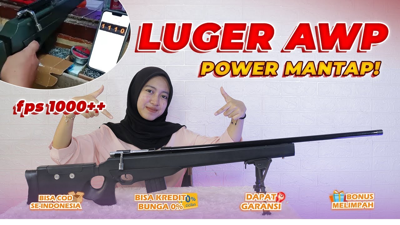SPESIFIKASI PCP LUGER AWP | FPS 1000++😱 - YouTube