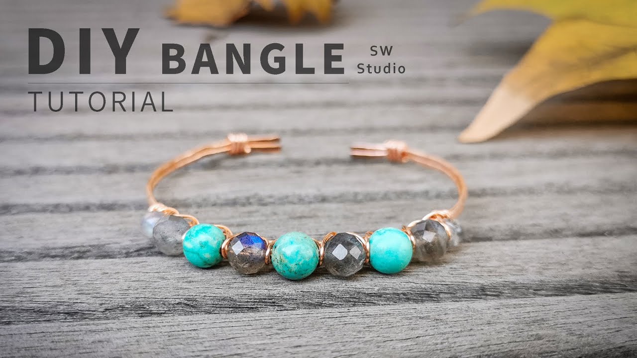 DIY bangle /Wire Wrapping bracelet Tutorial / DIY Jewelry / DIY ...