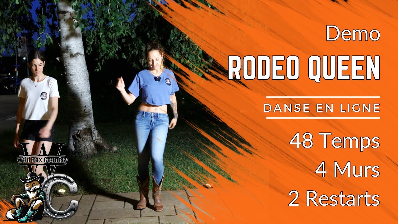 Rodeo Queen Line Dance - Tutoriel - Wild Fox Country - YouTube