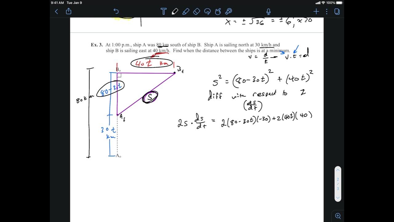 Optimization Problems - Pythagorean Theorem - YouTube