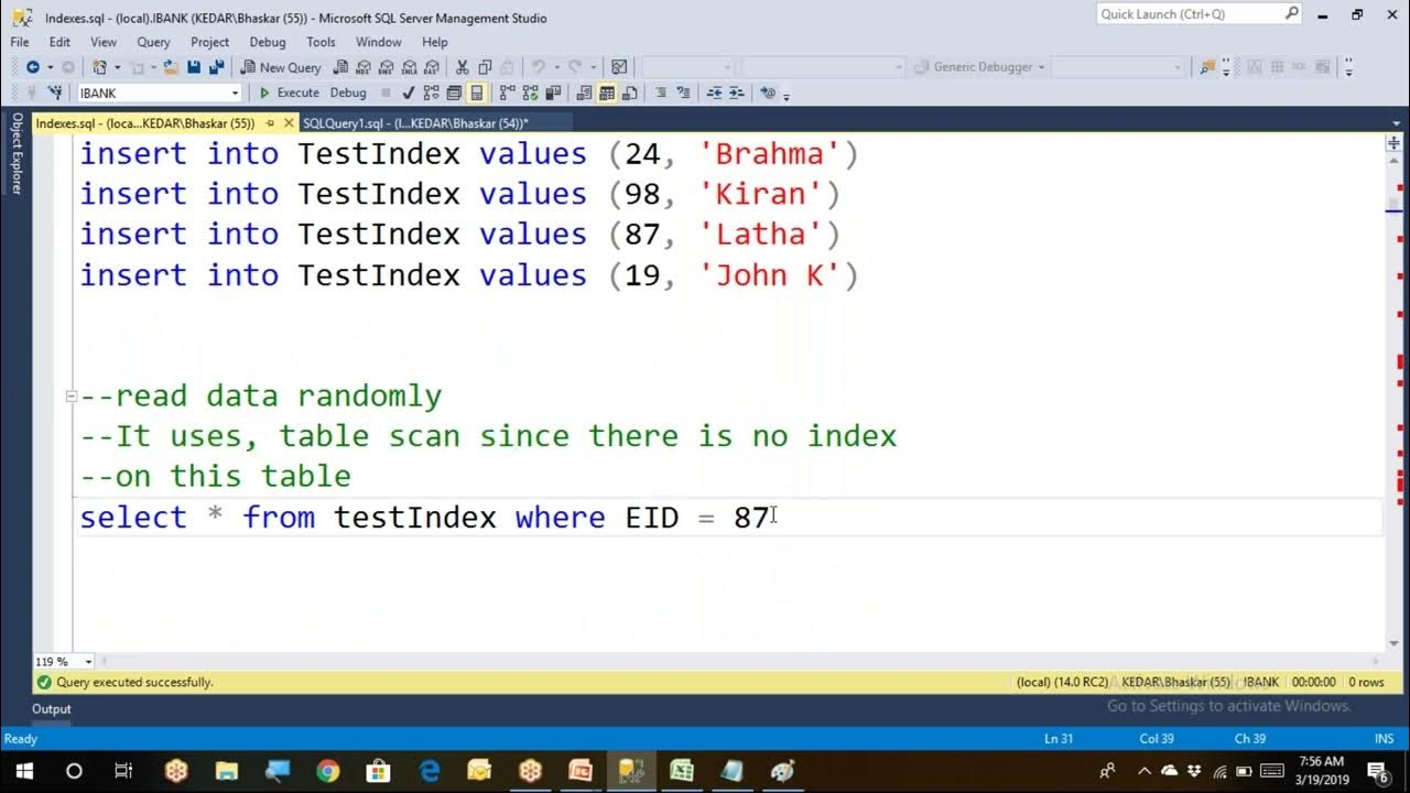 13 SQL Server Indexes Part3 - YouTube