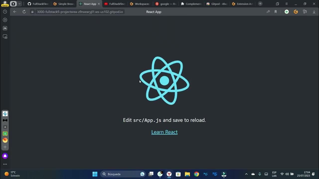 Create React App Gitpod Avanced - YouTube