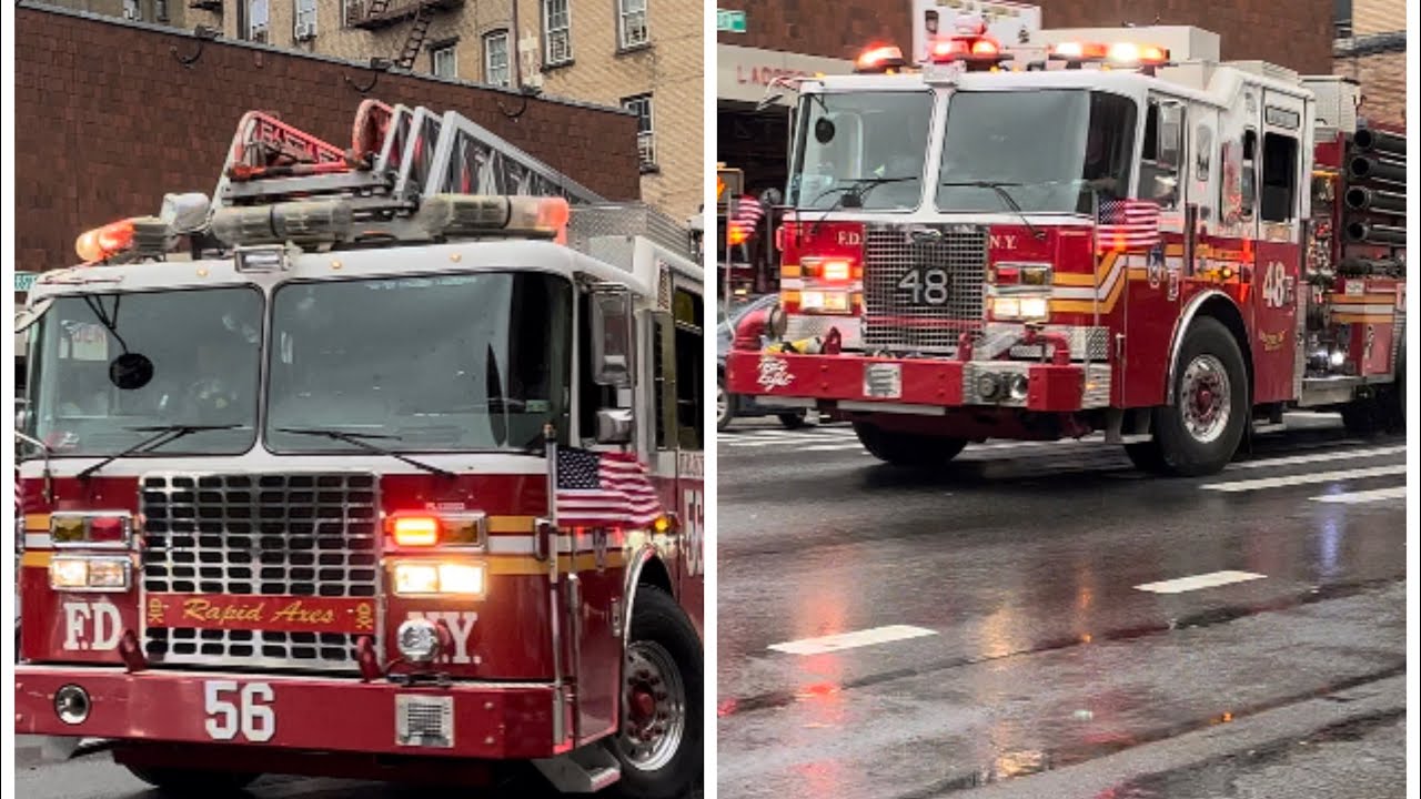 **EVERYONE GOES** FDNY Engine 48 Ladder 56 responding - YouTube