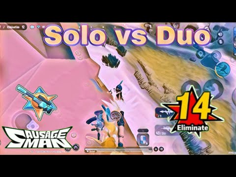Solo vs duo 14 kill | The power of QBZ vs RPG | Sausage man gameplay - YouTube