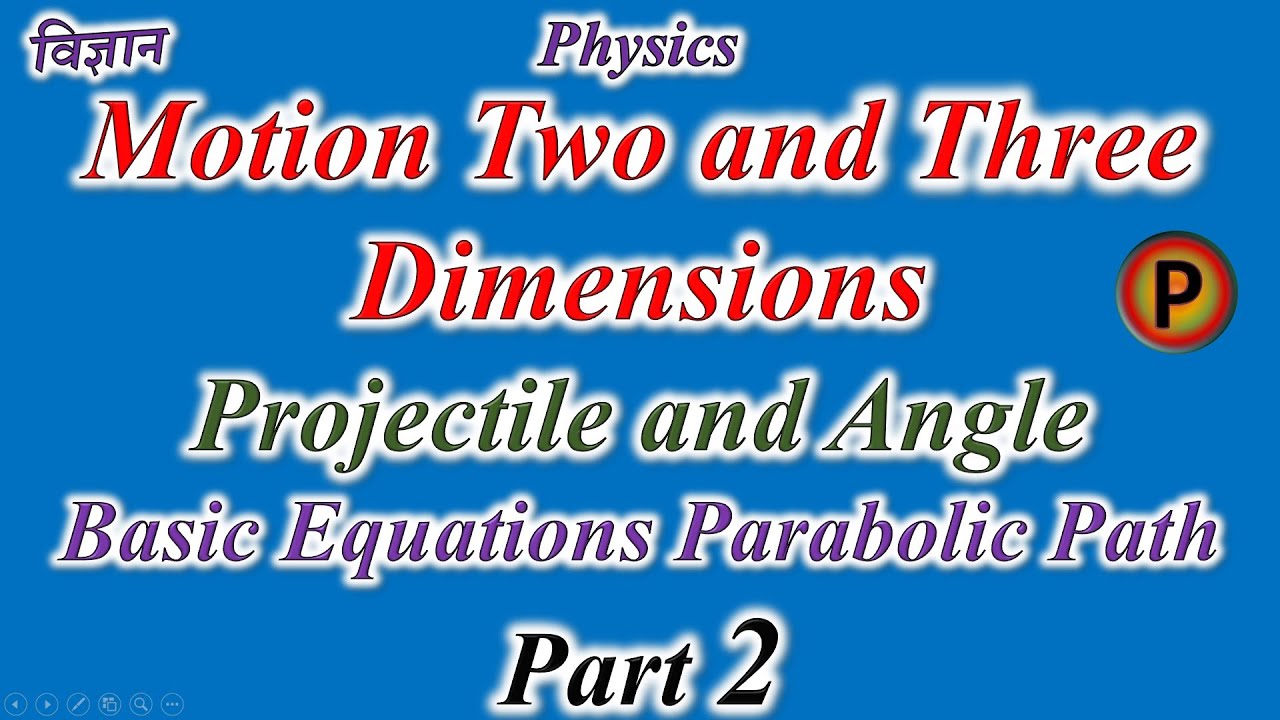 Two-Three-dimensional Projectile and Angle, Motion Basic Equations and ...