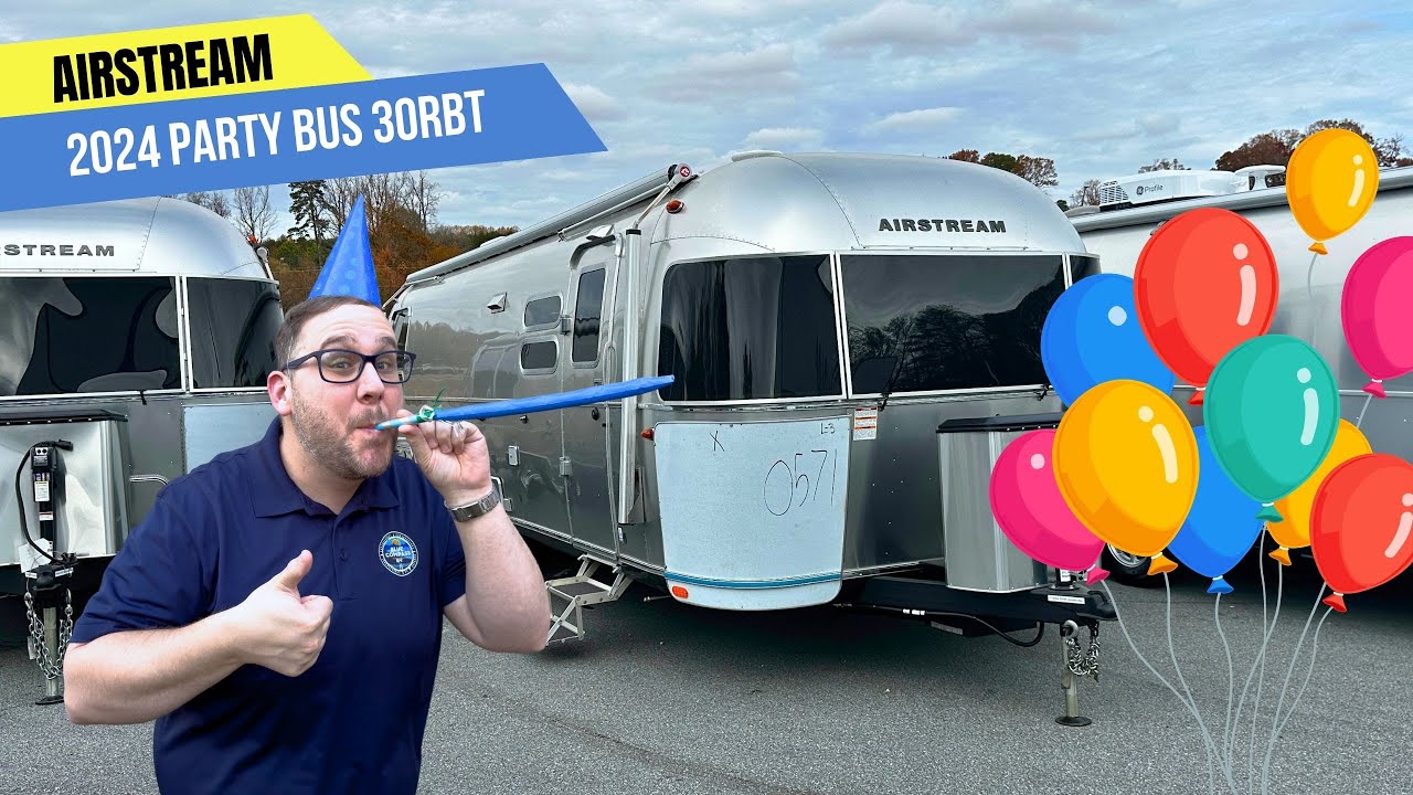 THE PARTY BUS Airstream - 2024 Globetrotter 30RB Twin Bed - YouTube