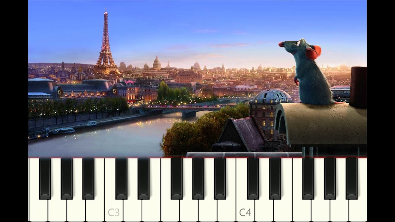piano tutorial "RATATOUILLE Main Theme" Pixar, Disney, 2007, with free ...