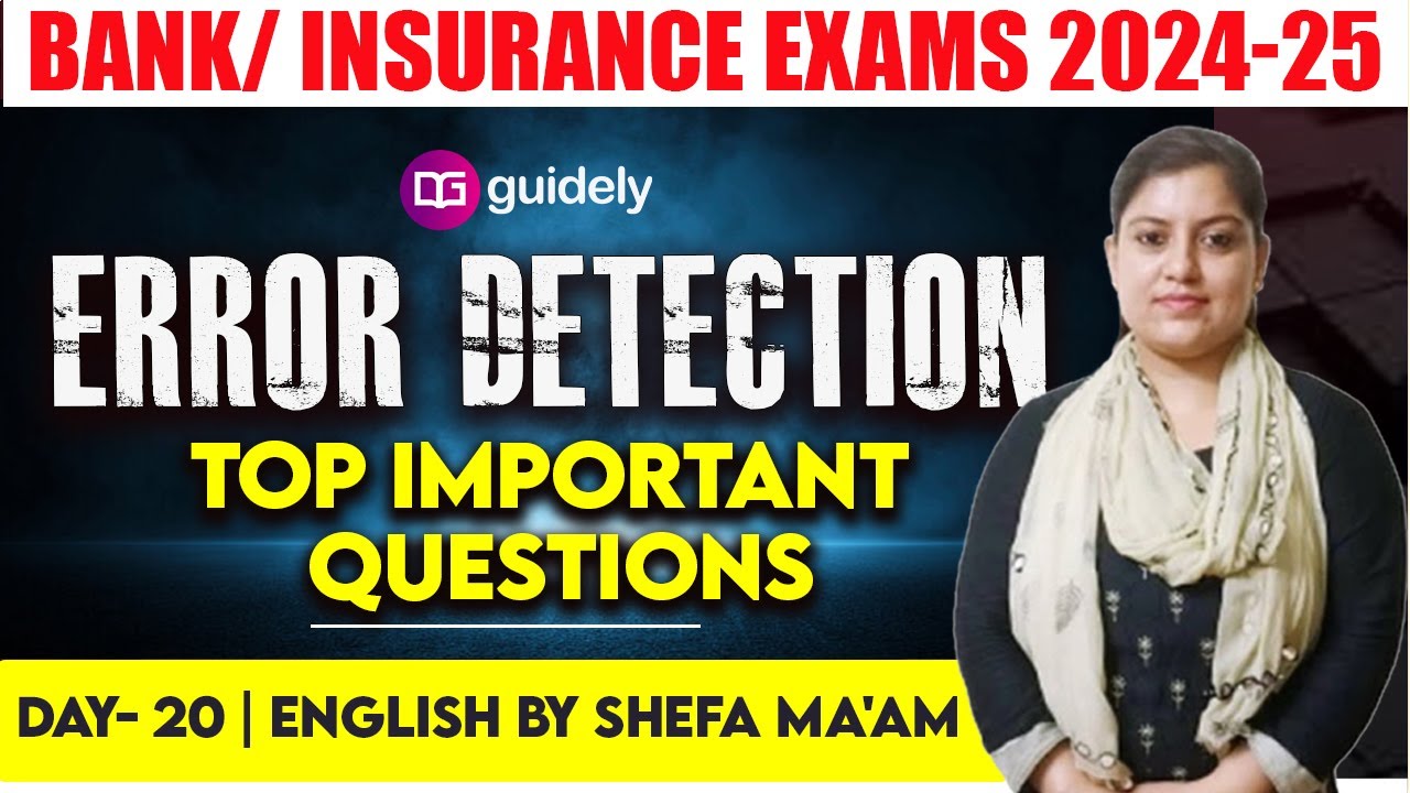 Error Detection and Correction | Error Spotting Tricks Bank/Insurance ...