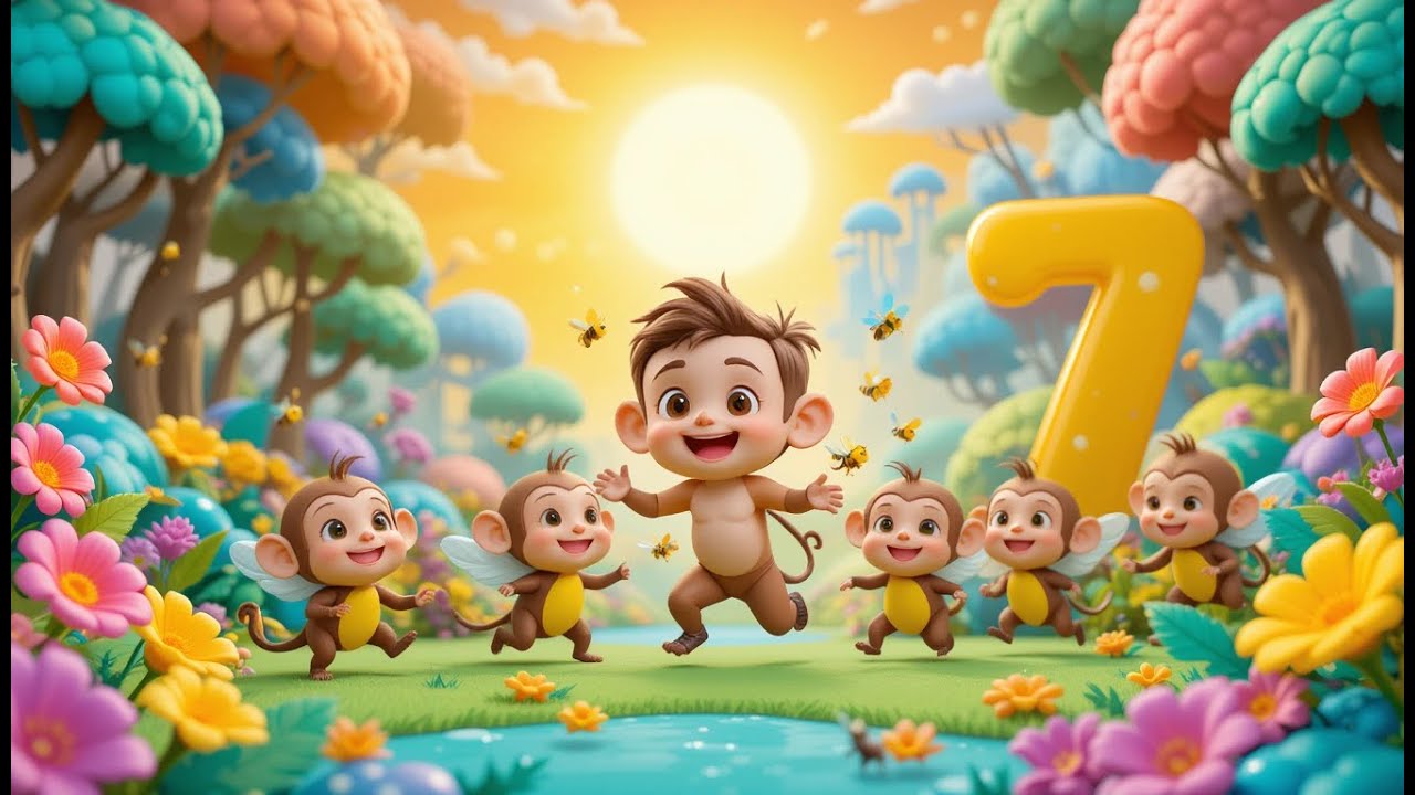 Monkey Counting Fun | Learn Numbers 1 to 10 with Playful Animals ...