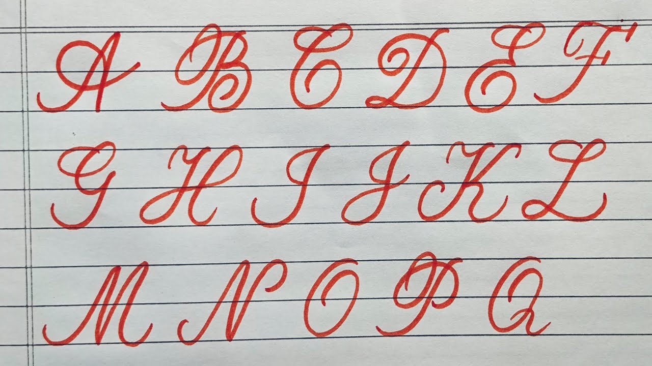 How to Write English Cursive Handwriting with Sketch Pen | Calligraphy ...