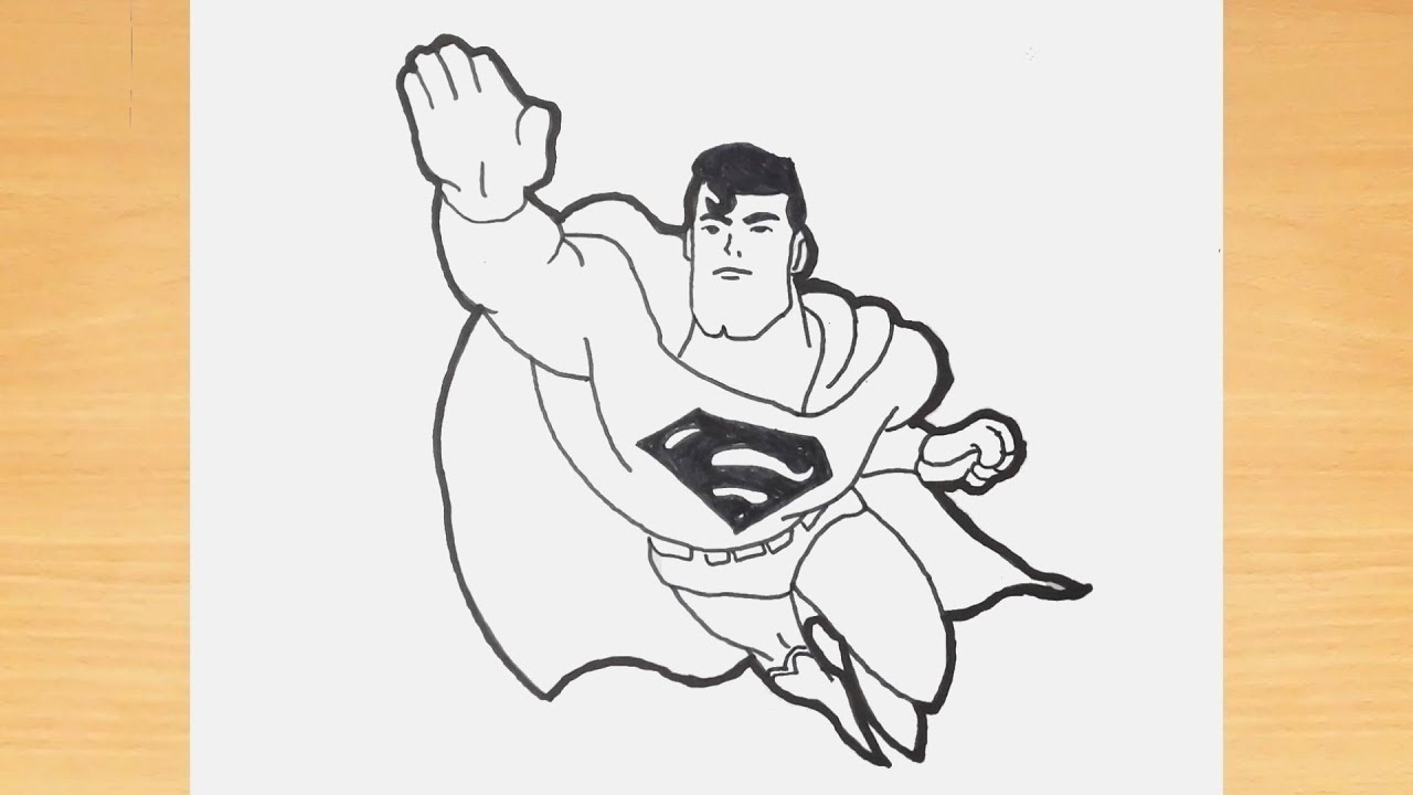 Superman Flying Pencil Drawings