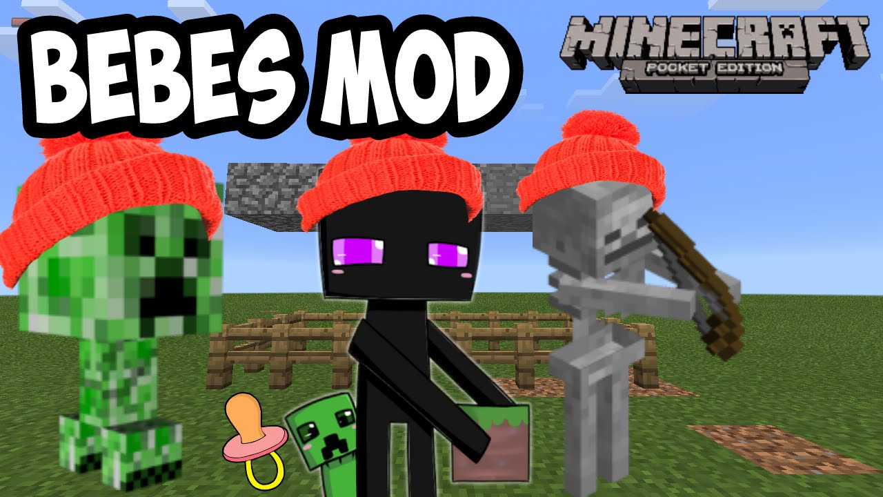 Bebes MOD creeper enderman y mas-Minecraft pe 0.12.1- - YouTube