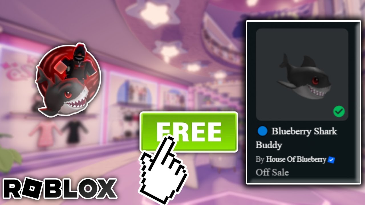 FREE ACCESSORY! HOW TO GET BLUEBERRY SHARK BUDDY! (Sharkblox Accessory) - YouTube