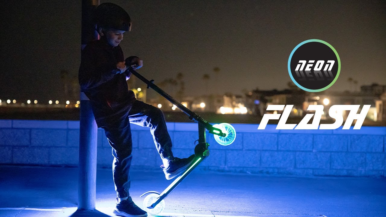 NEW NEON FLASH SCOOTER #NEONWEARELIT - YouTube