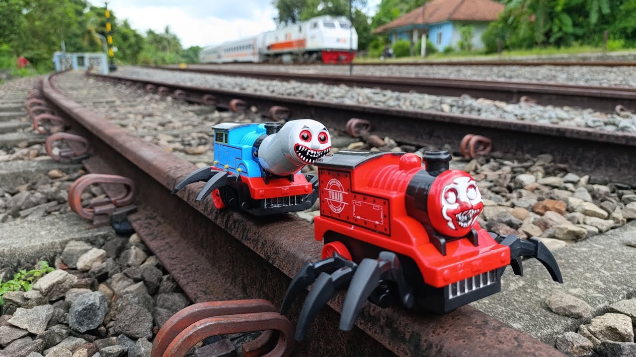 merakit & unboxing kereta thomas choco Charles dan thomas laba laba ...
