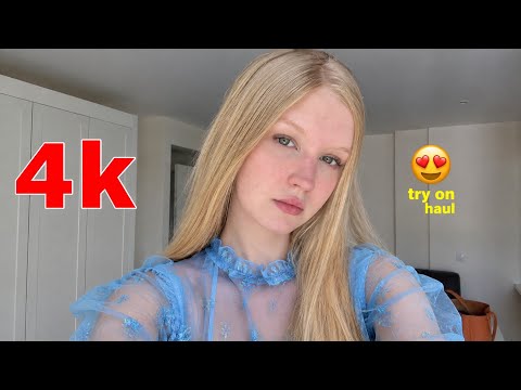 4K Lingerie Try On Haul See Everything Sheer Transparent Micro Bikini & See-through Dresses 