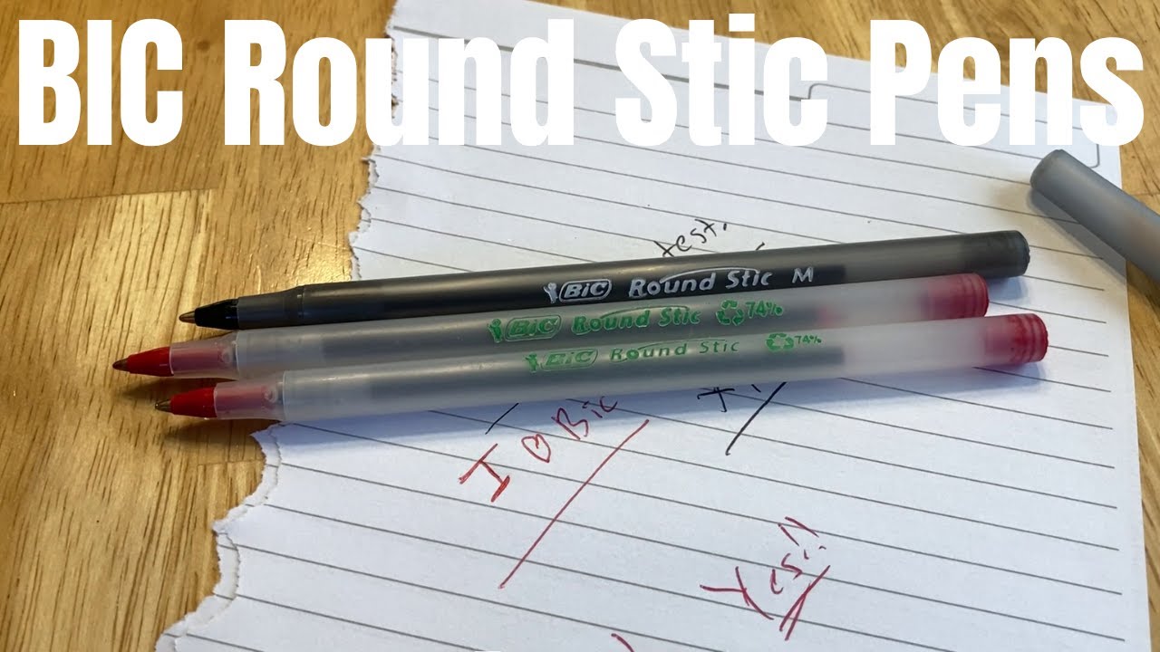 BIC Round Stic Pens - YouTube