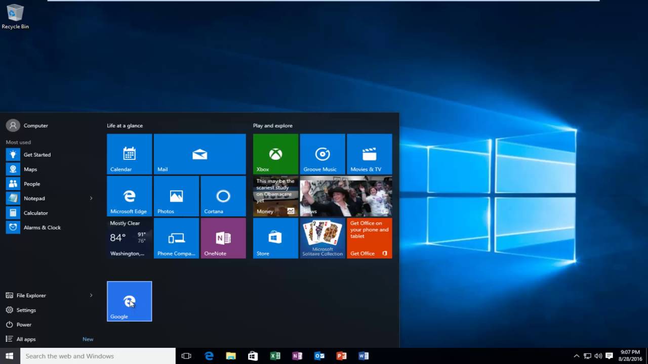 How To Unpin Websites From Start Menu In Windows 10 - YouTube
