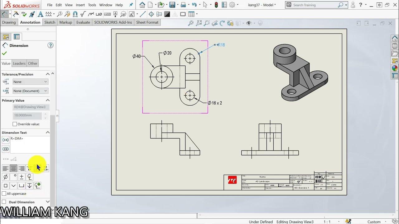 SolidWorks Tutorials 39 how to convert AutoCAD to SolidWorks drawing ...
