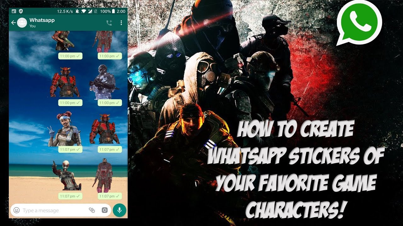 How to create WhatsApp stickers of your favorite game character - YouTube