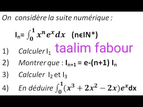 (Calcul d'integrale: L'integration par parties(polynome x exponentielle ...