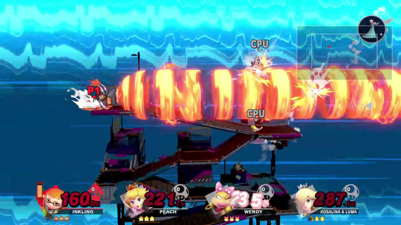 Super Smash Bros. Ultimate (Inkling Girl Vs. Princess Peach Vs. Wendy ...